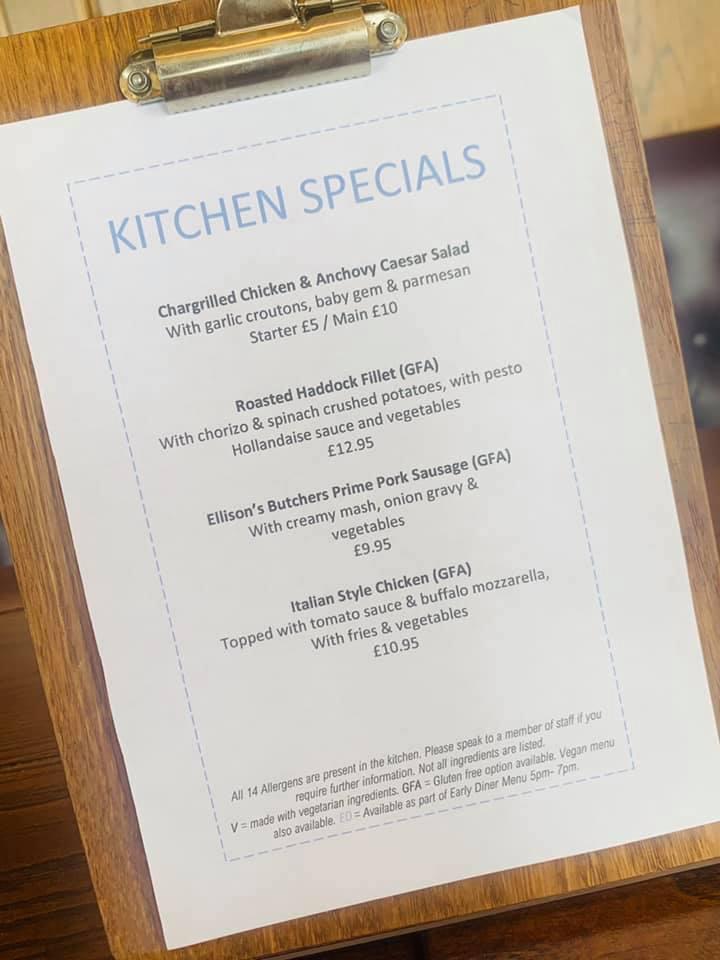 Menu at The Winterburn pub & bar, Halifax