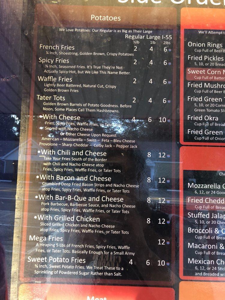 Menu at Velvet Cream–The Dip fast food, Hernando