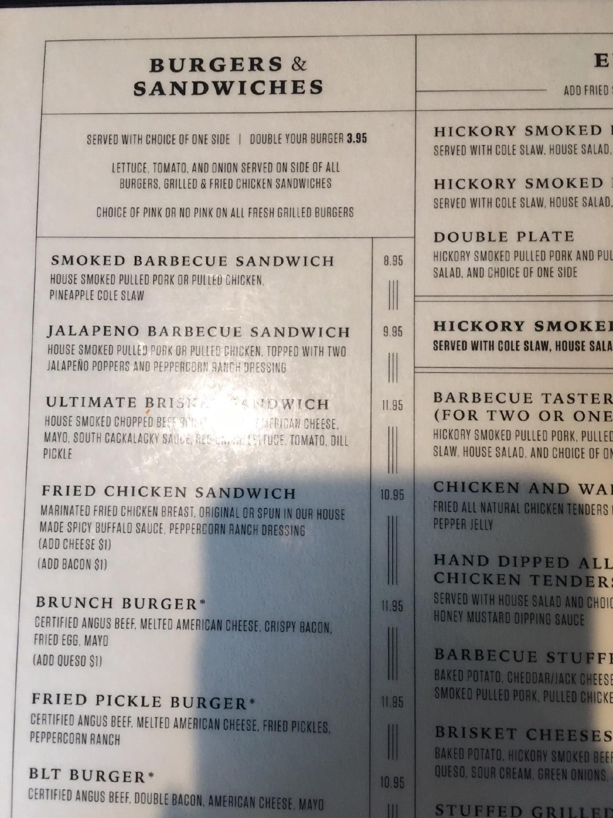 Menu at Flyin' Pig pub & bar, Woodlake