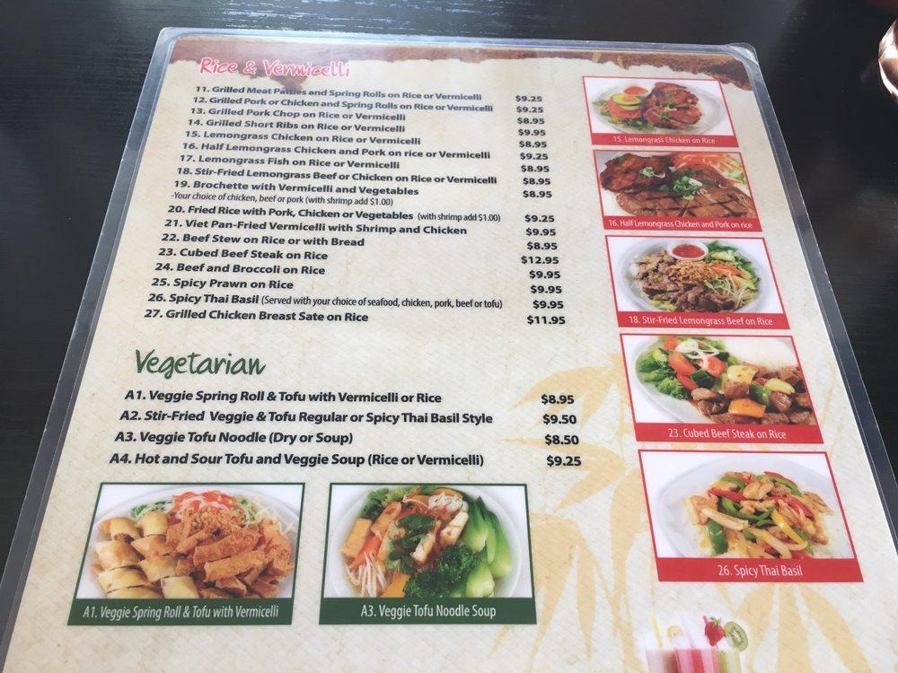 Menu at Ha Cafe, Burnaby
