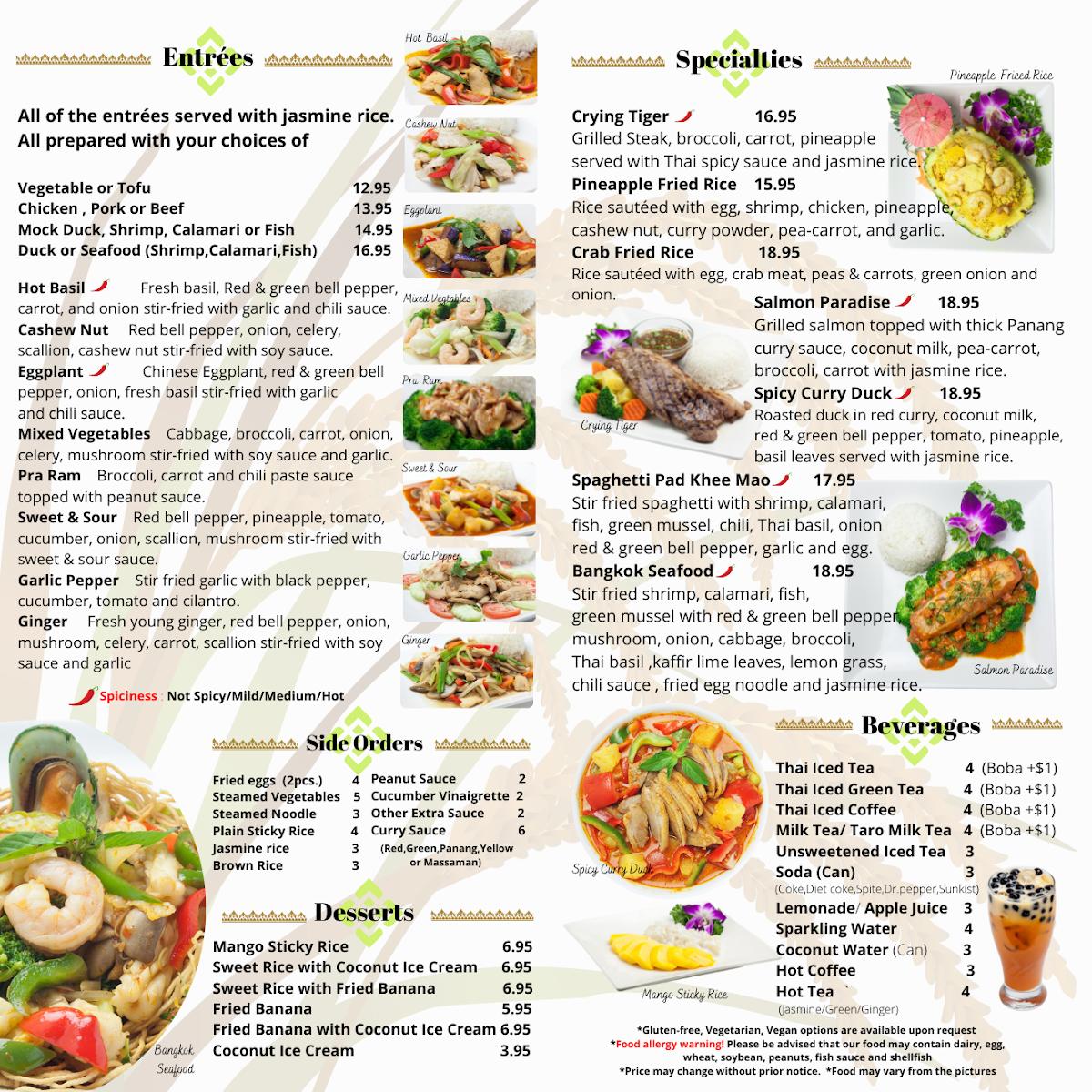 Menu at Khao San Thai Kitchen - Santee restaurant, Santee