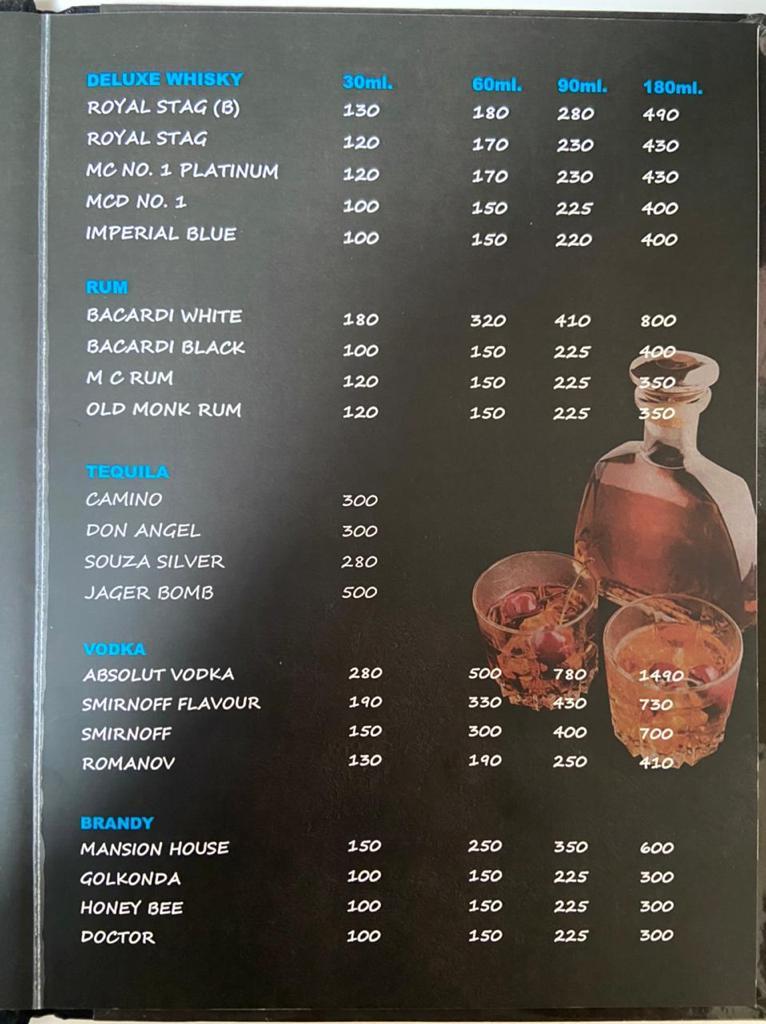 Menu at Pune Adda, Pune