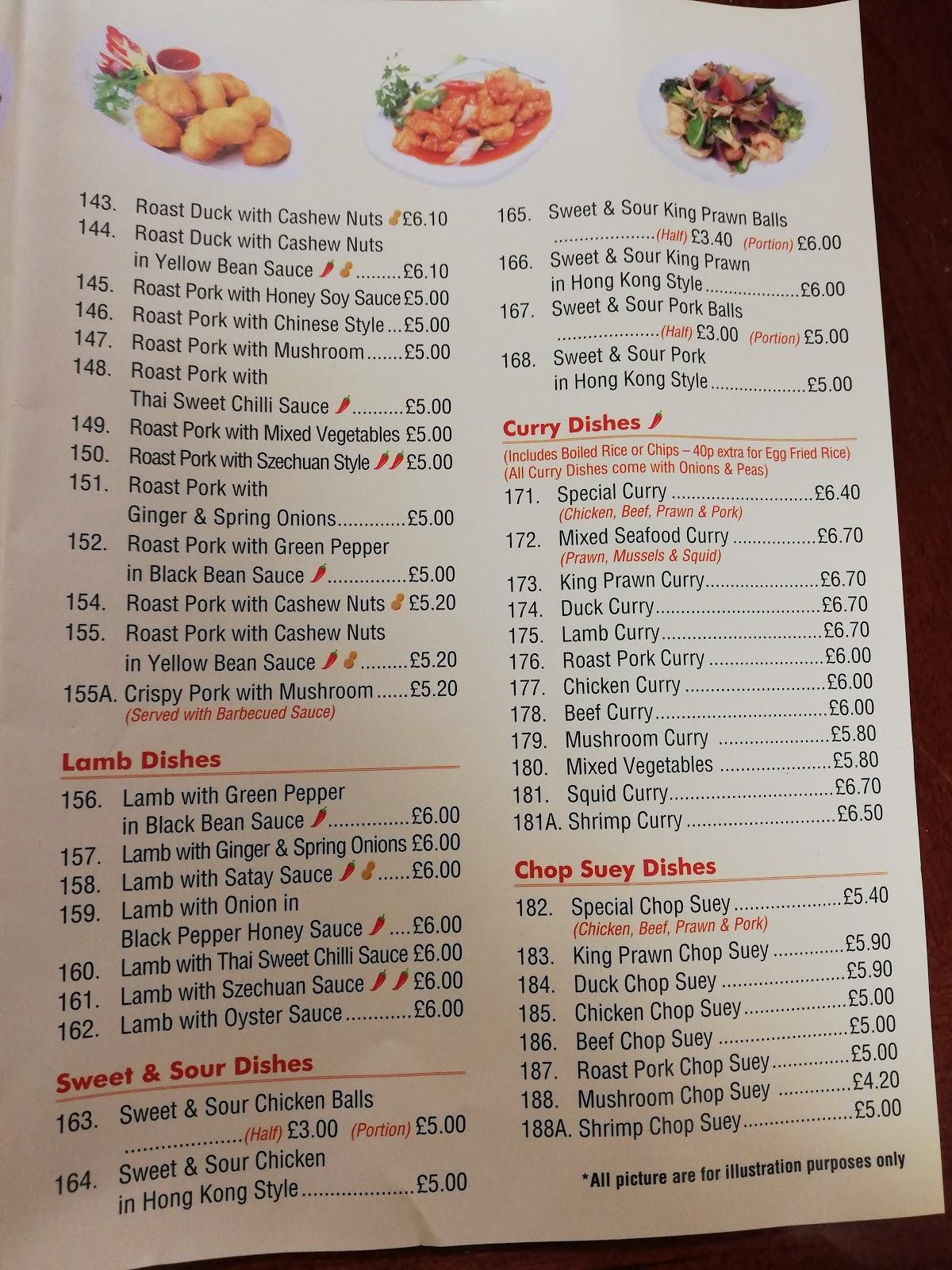 Menu at Lucky Bamboo Chinese Takeaway restaurant, Southend-on-Sea