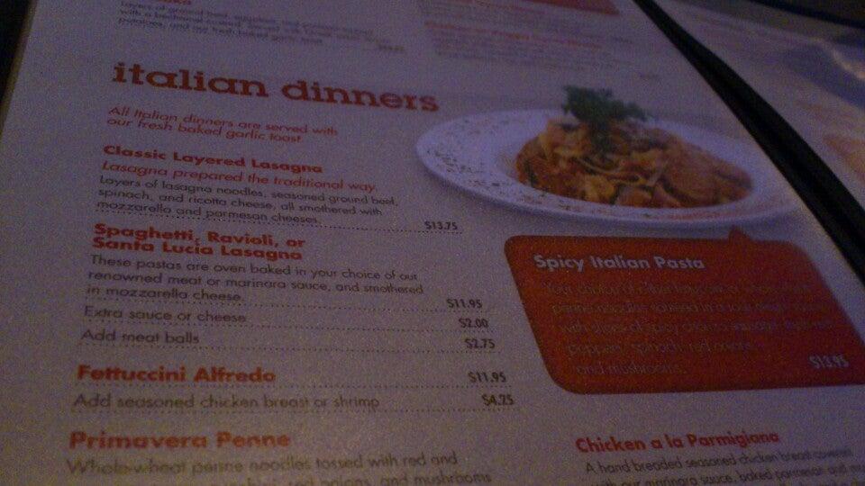 Menu at Santa Lucia Pizza pizzeria, Winnipeg, 4 St Mary's Rd