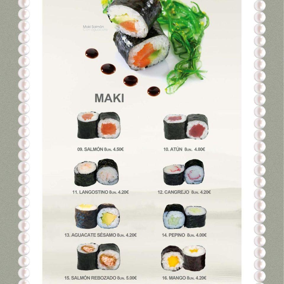 Menu at SHAN Restaurant Japonès, Blanes