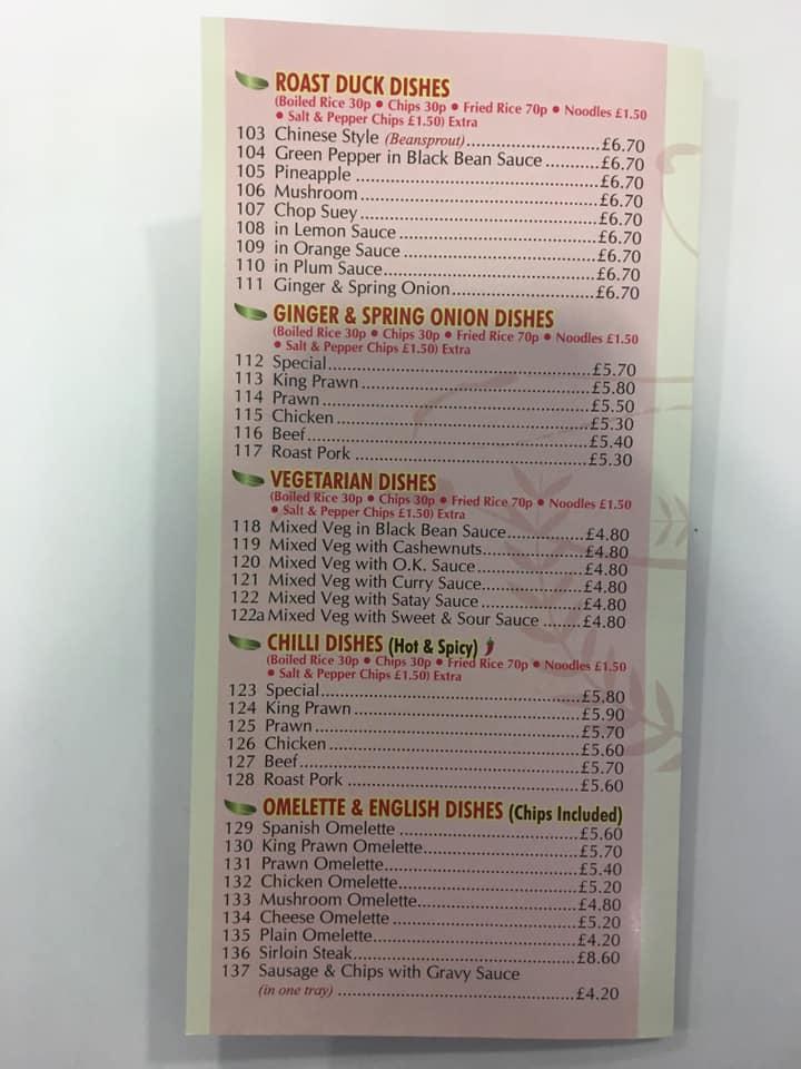 Menu at Canton Kitchen fast food, Bridlington