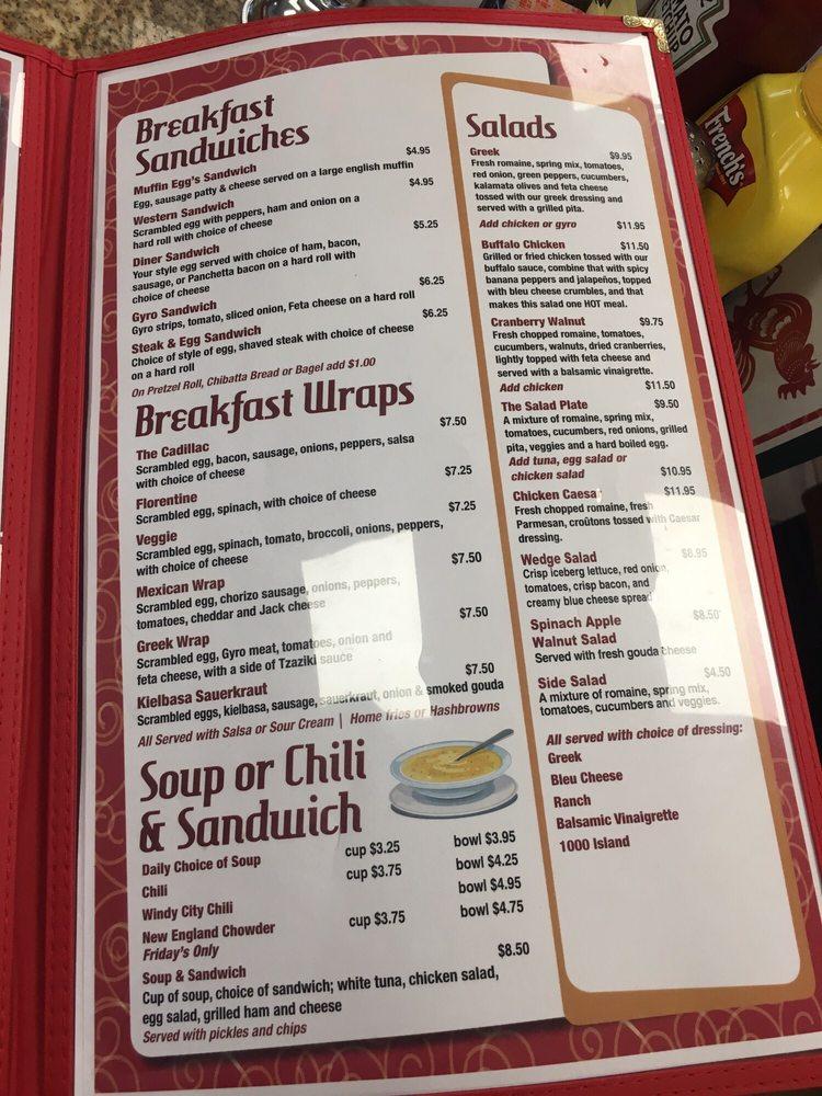 Carta del restaurante The Original Steve's Diner, Rochester, Penfield Rd