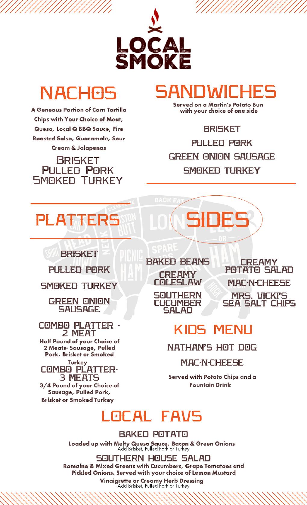 Menu at The Big Chill 30a pub & bar, Alys Beach