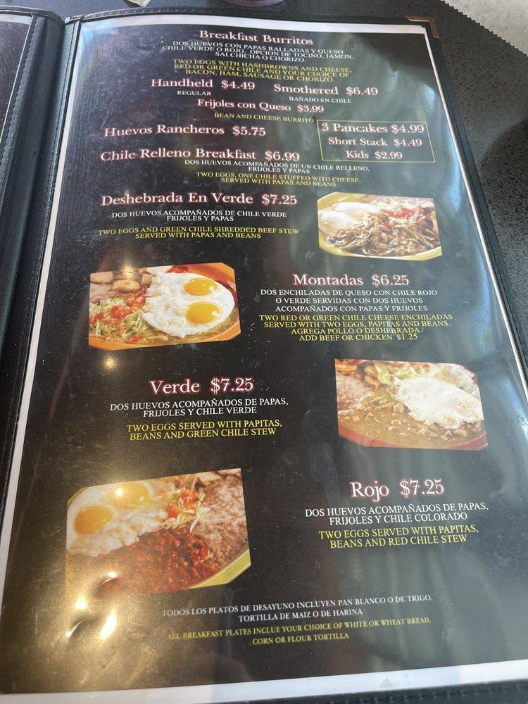 Menu at Cielito Lindo Mexican Restaurant, Albuquerque, 416 San Pedro Dr SE