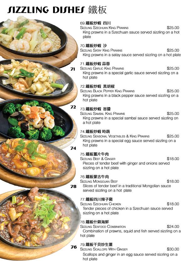 Menu at Golden Treasure Chinese Restaurant, East Perth