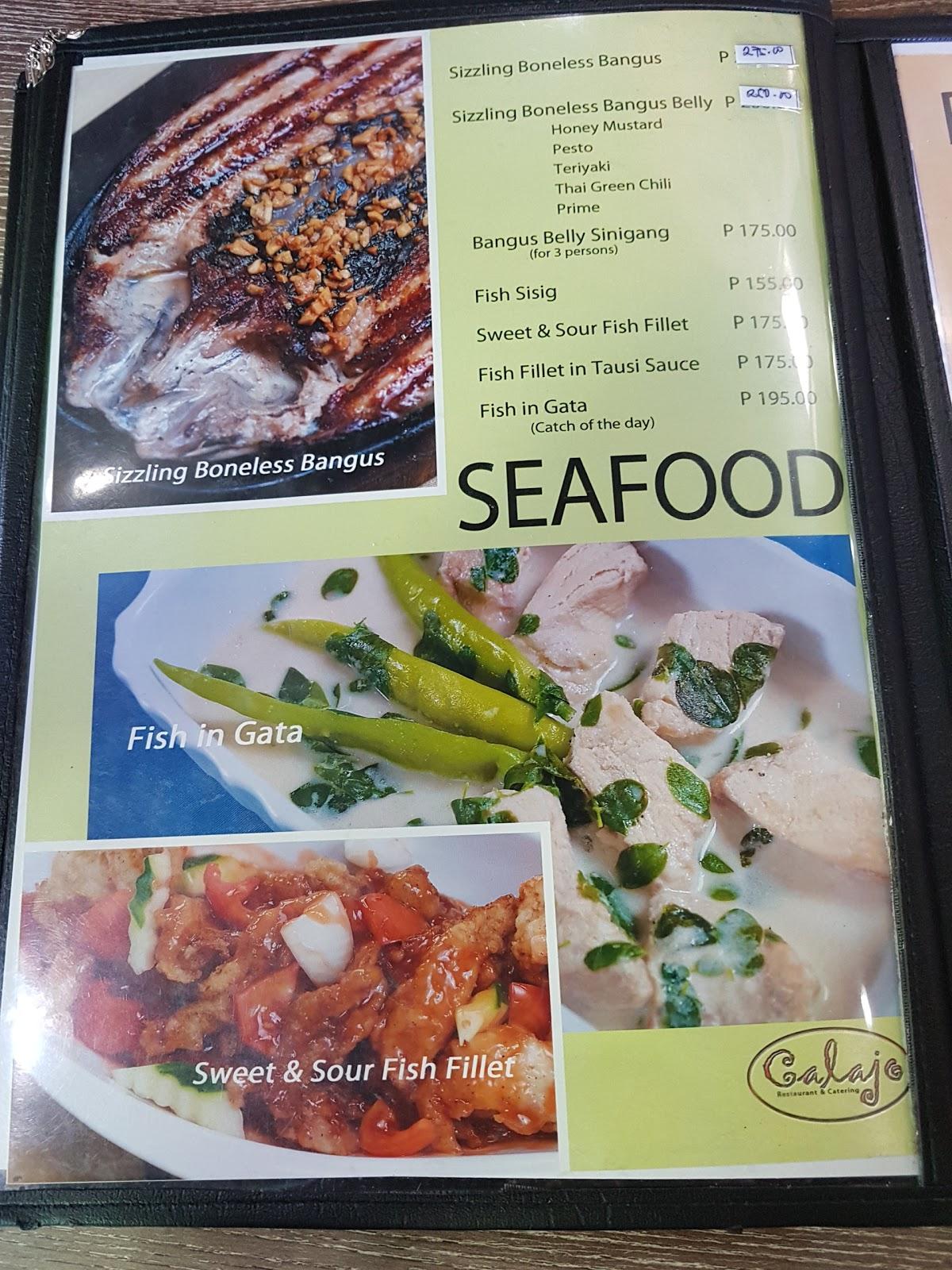 Menu at Calajo Resto restaurant, La Trinidad, FH4Q+JGP