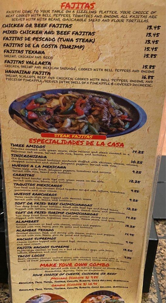 Menu at El Zarape Mexican Restaurant, Atlantic Beach