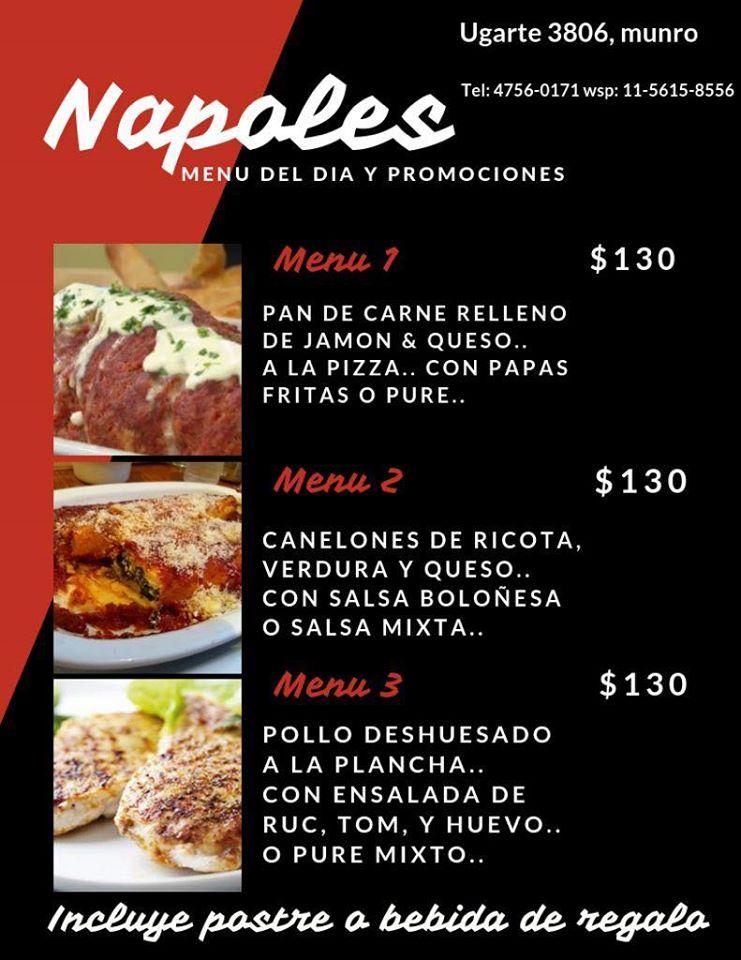 Menu at Napoles, parrilla & restaurante, Munro