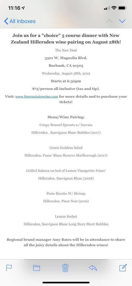 Menu at The New Deal Restaurant and Wine Bar, Burbank