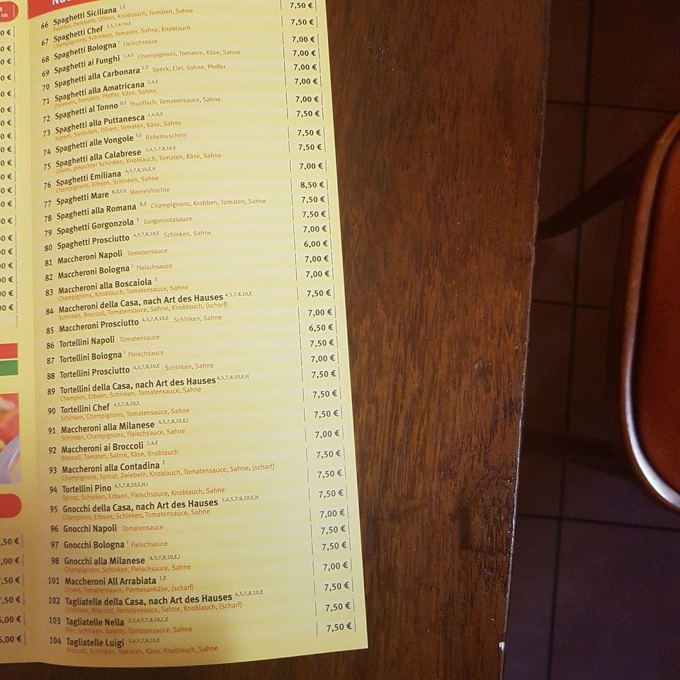 Speisekarte von Pizzeria da Pino, Mönchengladbach