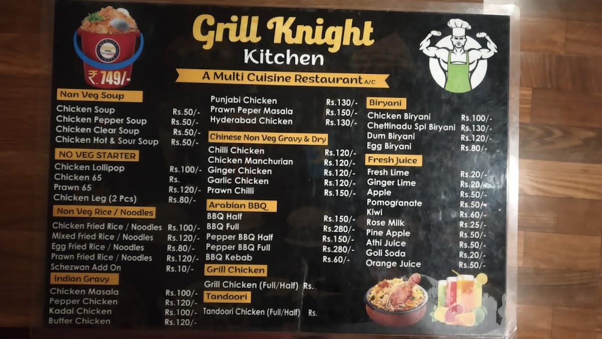 Menu at Grill Knight Kitchen, Madharpakkam