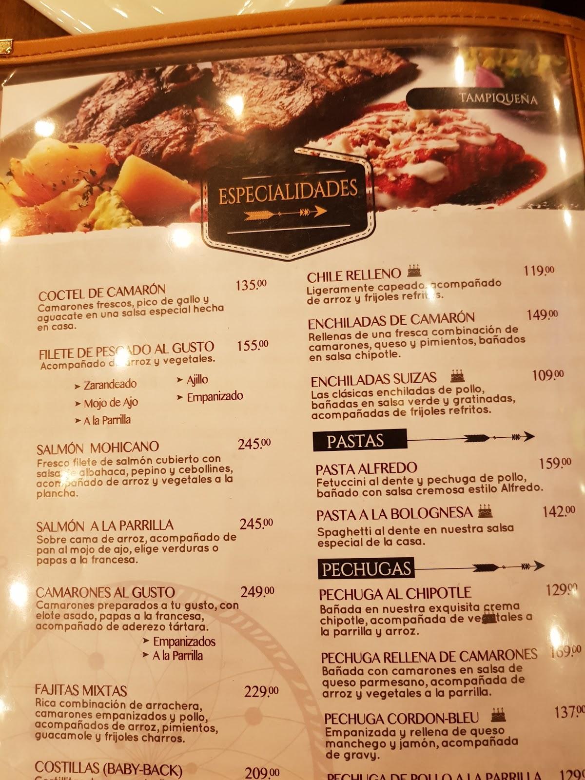 Menu at Restaurante Tierra Santa - Piedras Negras, Piedras Negras, Lib ...