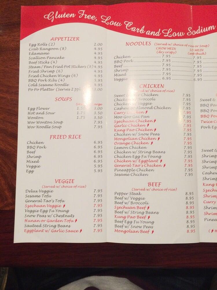 Menu at Rising Star Chinese Eatery restaurant, Albuquerque
