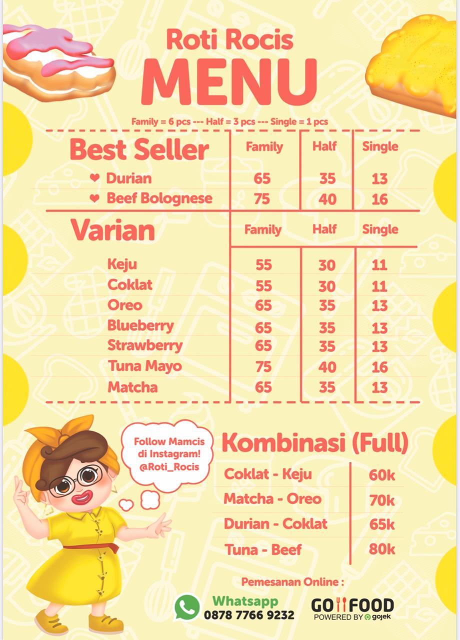Menu at Roti Rocis Graha Raya, Tangerang