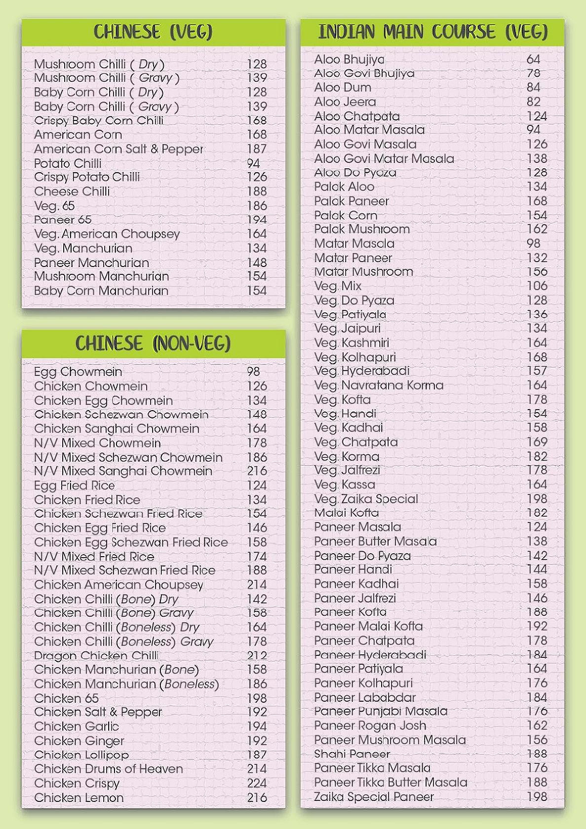 Menu at The Highway Restaurant, Ranchi, Ranchi Ring Rd