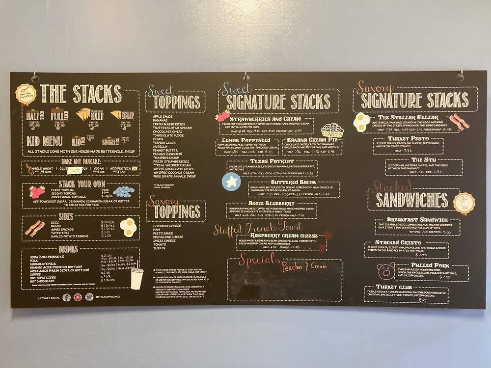 Menu at Stacked restaurant, Logan, 31 Main St