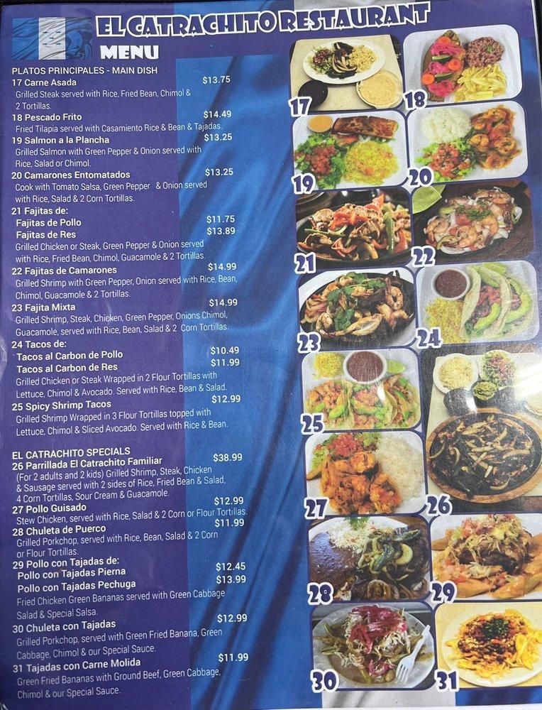 Menu at El Catrachito Restaurant, Silver Spring
