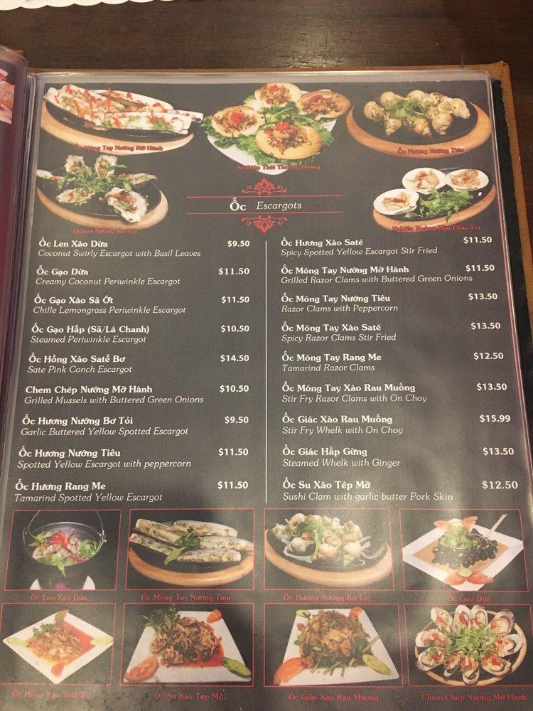 Menu at Oc & Lau Restaurant, Garden Grove, Garden Grove Blvd