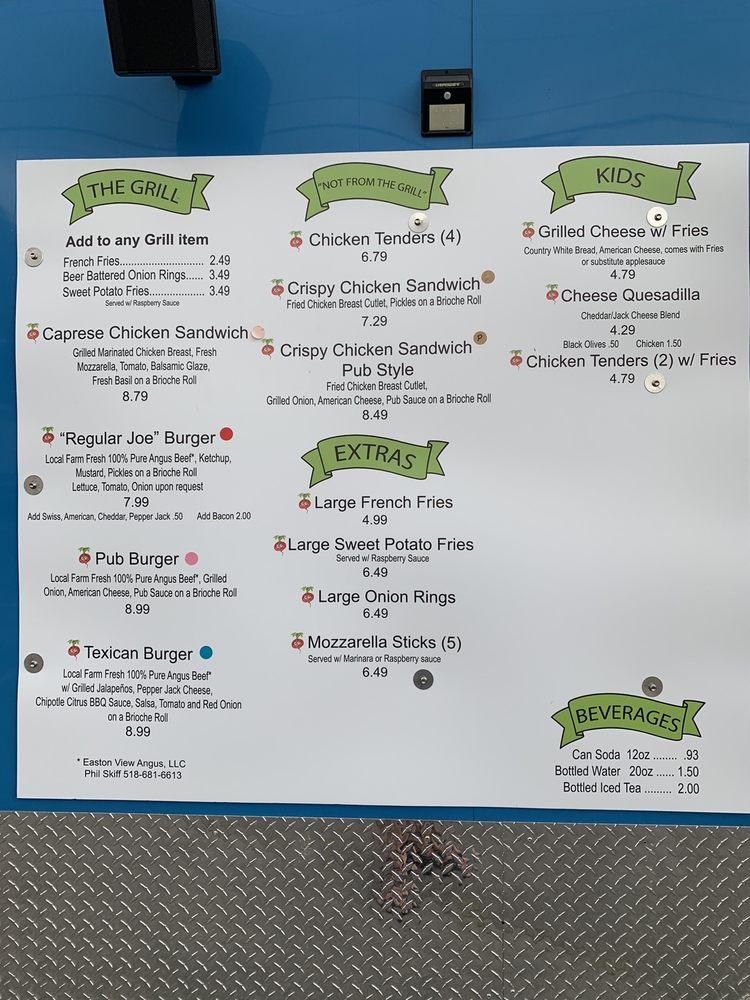 Menu at The Rolling Radish restaurant, Greenwich