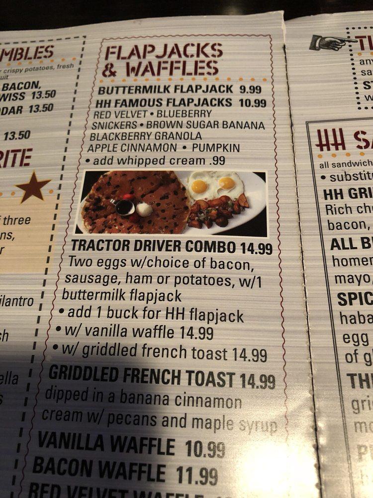 Menu at Hash House A Go Go at The LINQ restaurant, Las Vegas, S Las ...
