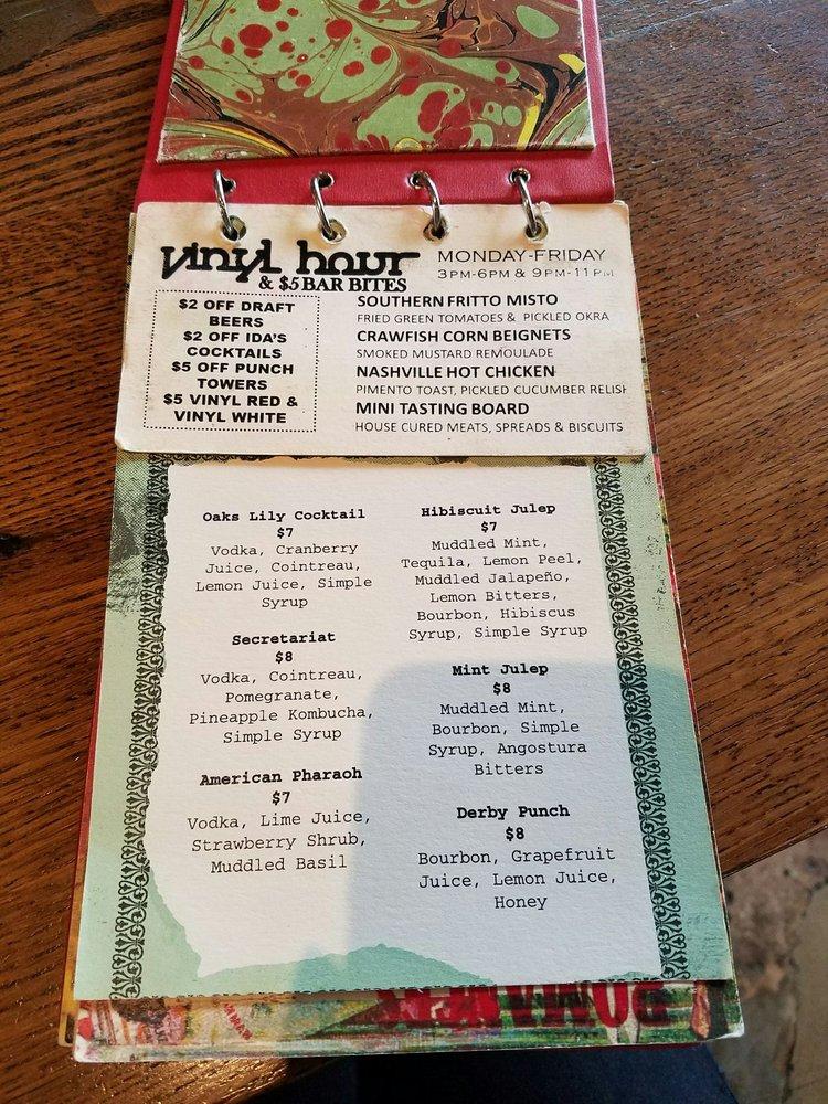 Menu at Ida Claire restaurant, Addison
