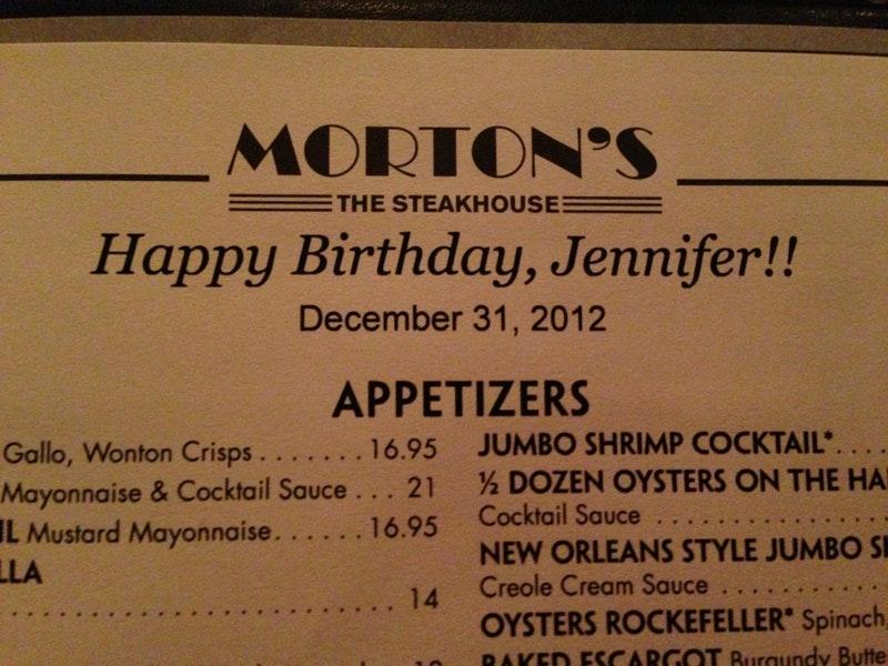 Menu at Morton's The Steakhouse, San Antonio, 300 E Crockett St