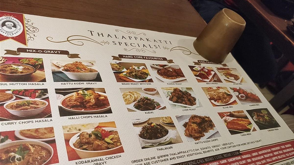 Menu at Dindigul Thalappakatti Restaurant, Chennai, 27