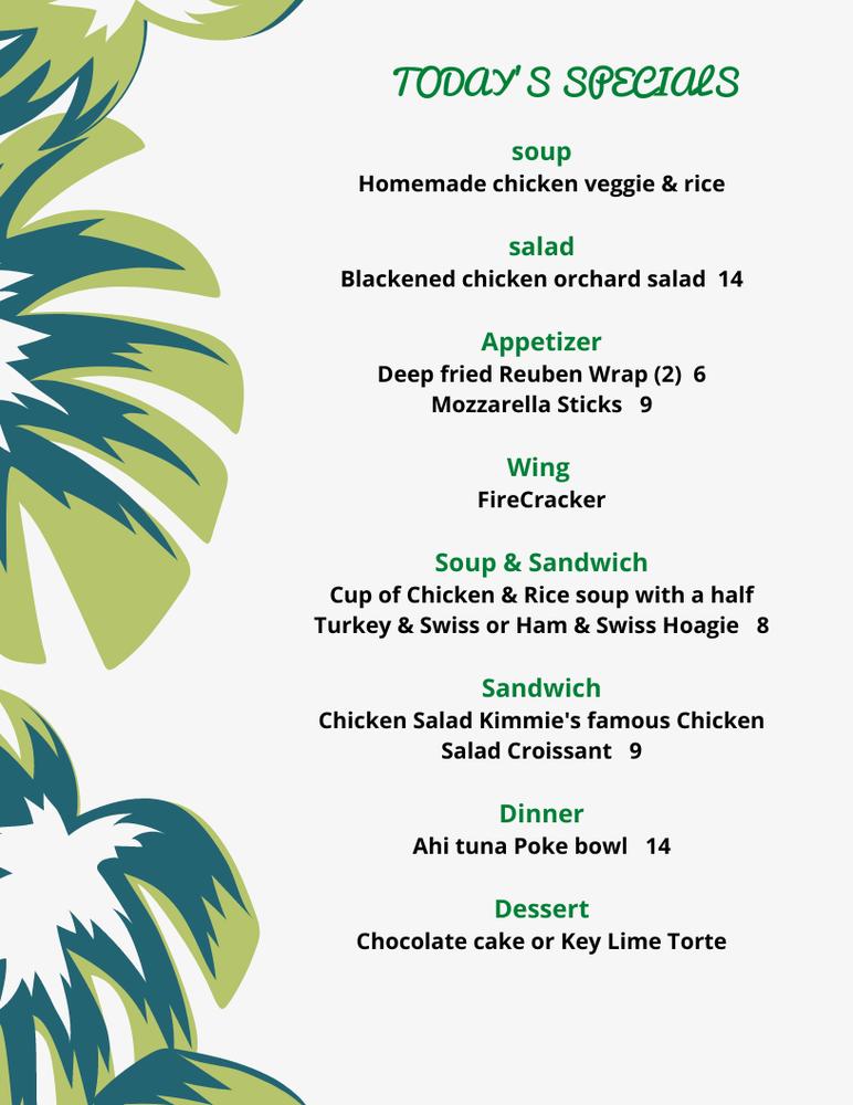 Menu at Fitzgerald's Irish Tavern pub & bar, New Port Richey, Nebraska Ave