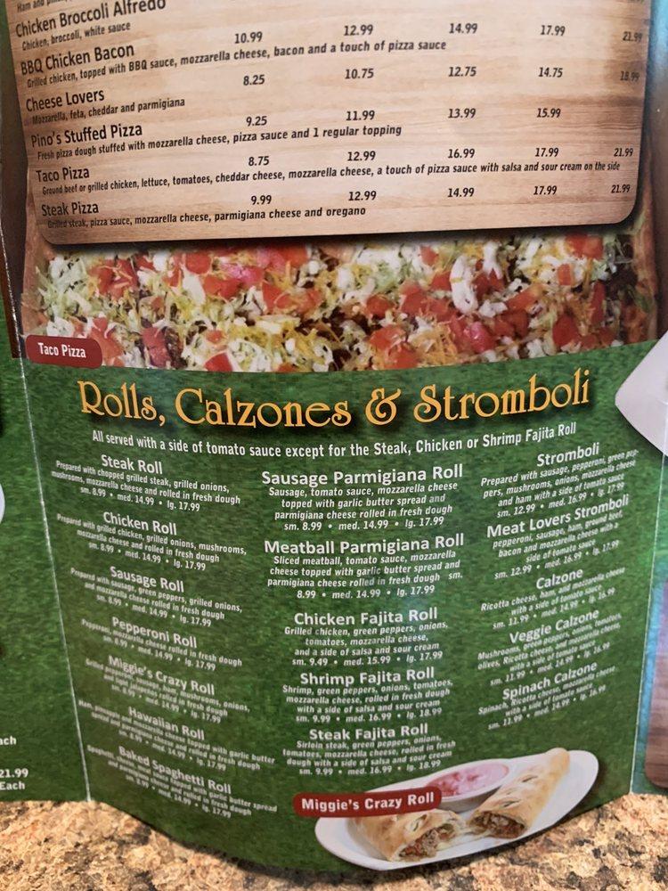 Menu at Pino's Pizza & Restaurant, Wakefield