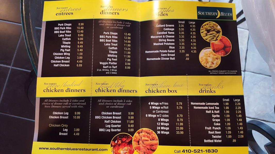 Menu at Southern Blues - Randallstown restaurant, Randallstown