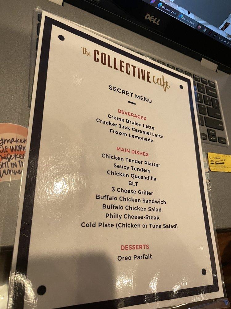 Menu at The Collective Cafe, Matthews