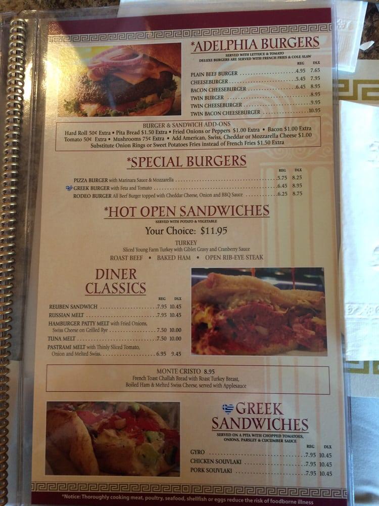 Menu at Adelphia Cafe, North Haven