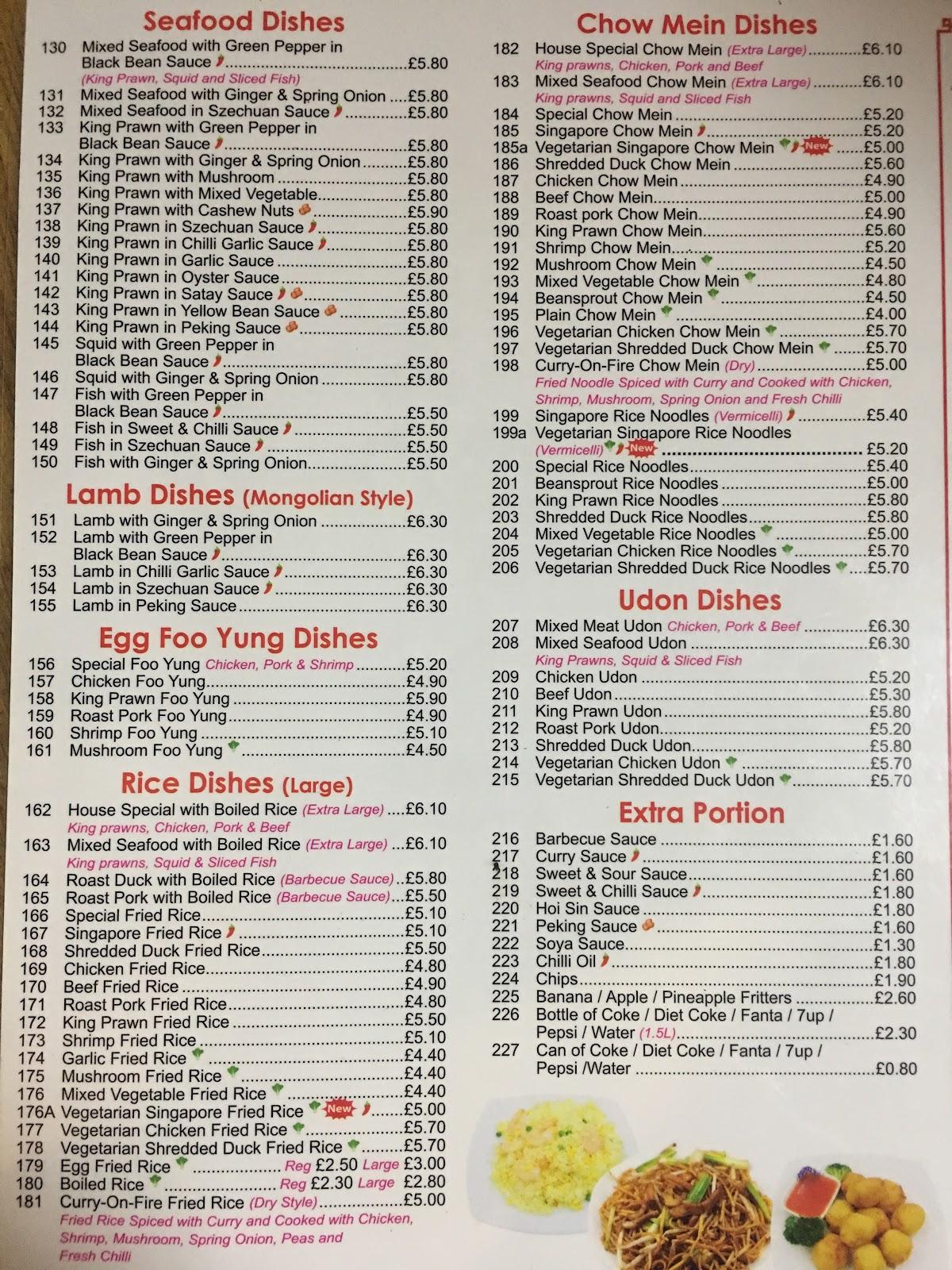 Menu at Leon Cantonese & Chinese Takeaway restaurant, Lincoln