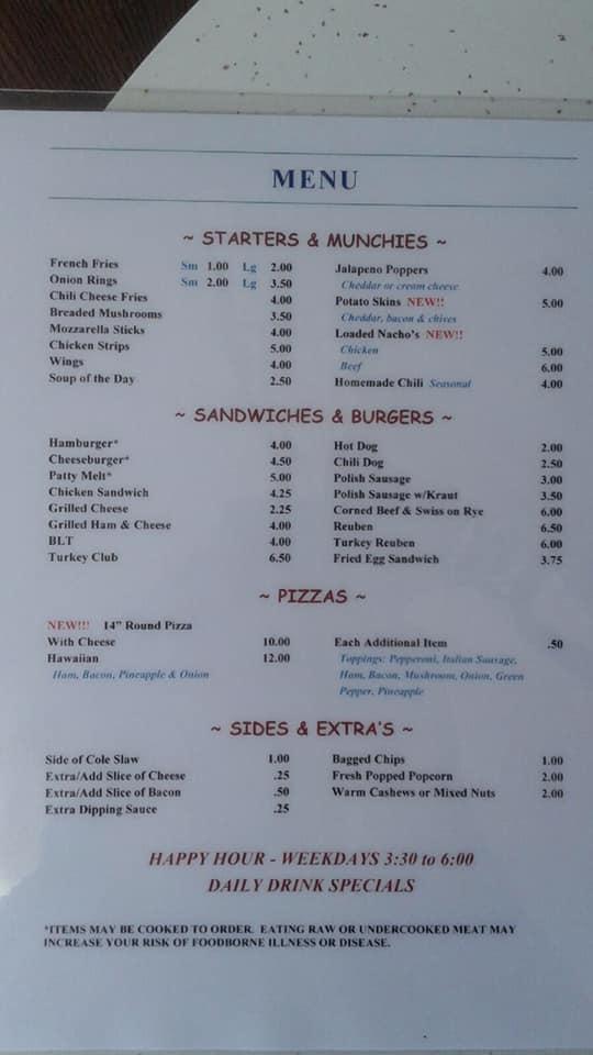 Menu at Madison Club Bar, Madison Heights