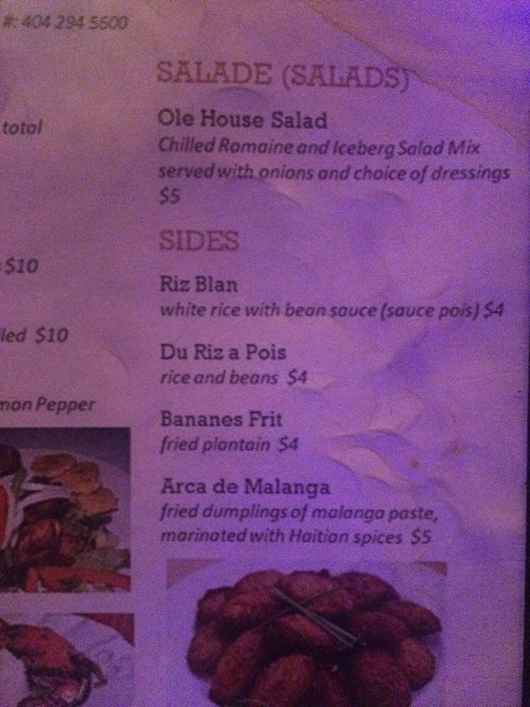 Menu at Ole Restaurant & Lounge, Pine Lake