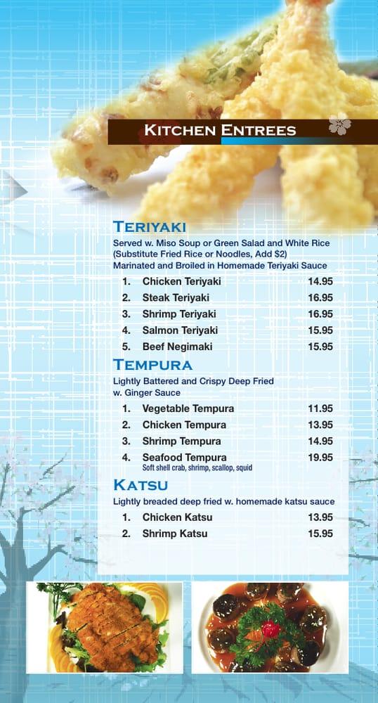 Menu at Fuji restaurant, Bennington