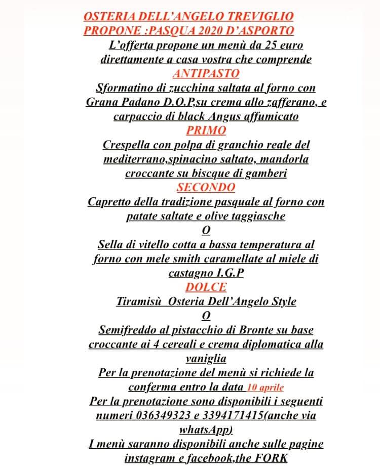 Menu at ODA Osteria contemporanea e innovativa restaurant, Treviglio