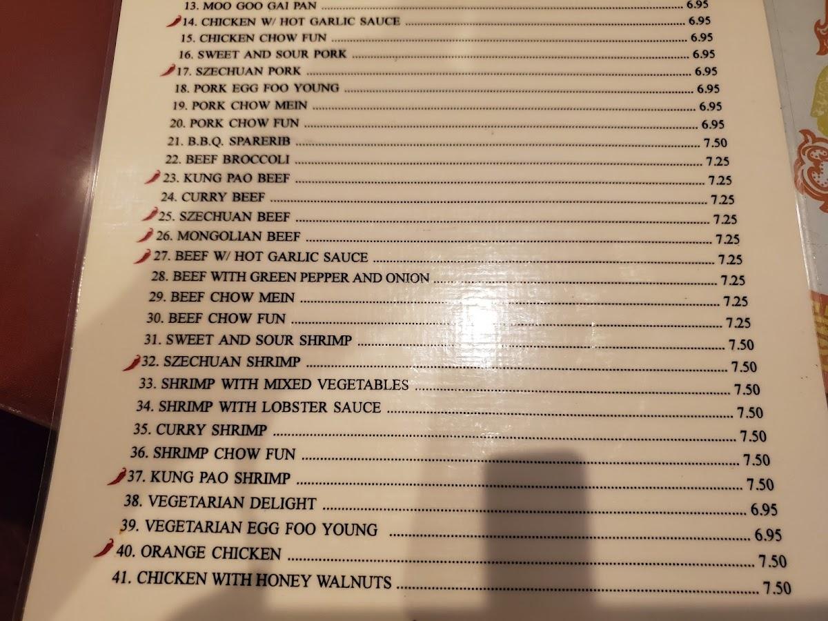 Menu at Pearl House restaurant, Citrus Heights