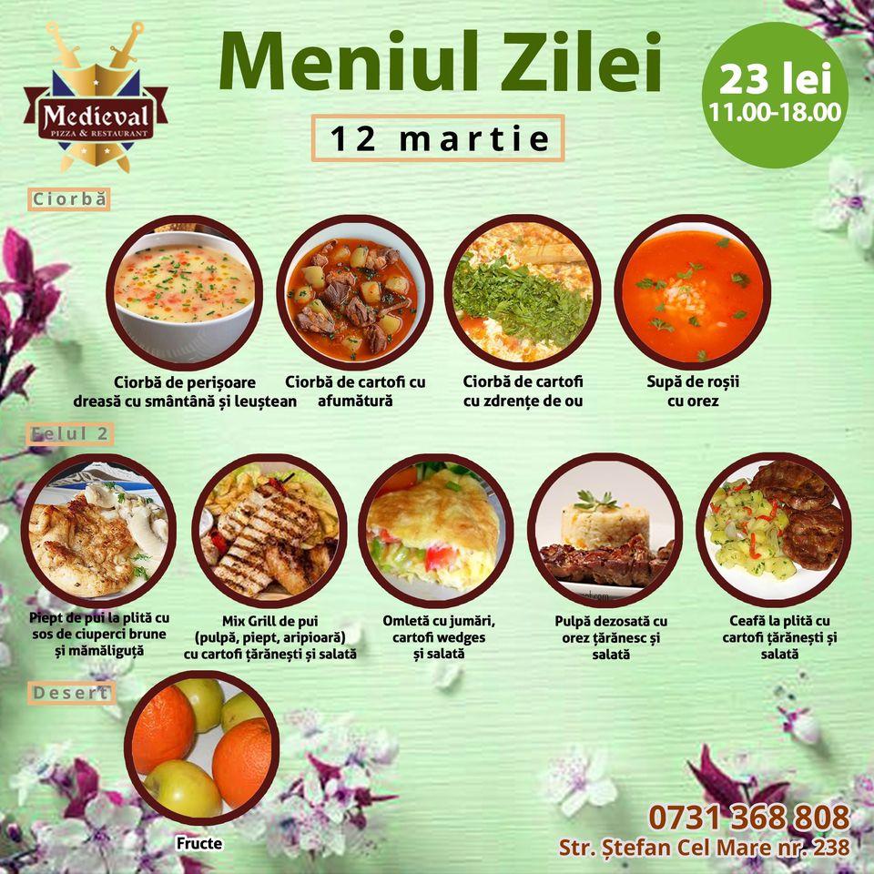Menu at Restaurant Medieval, Roman