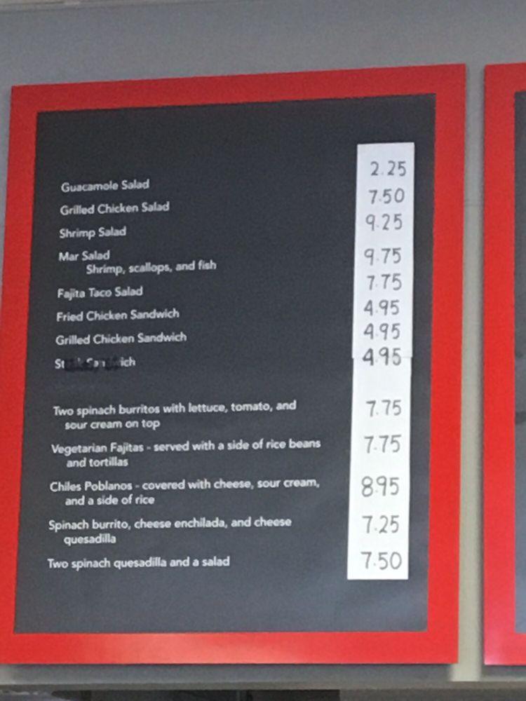 Menu at Anita's Mexican Grill restaurant, Charlotte