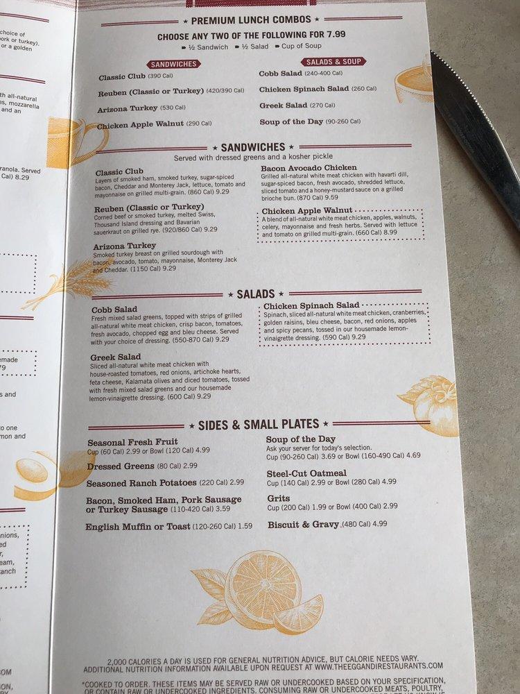 Menu at The Egg & I Restaurants, Colorado Springs, N Academy Blvd