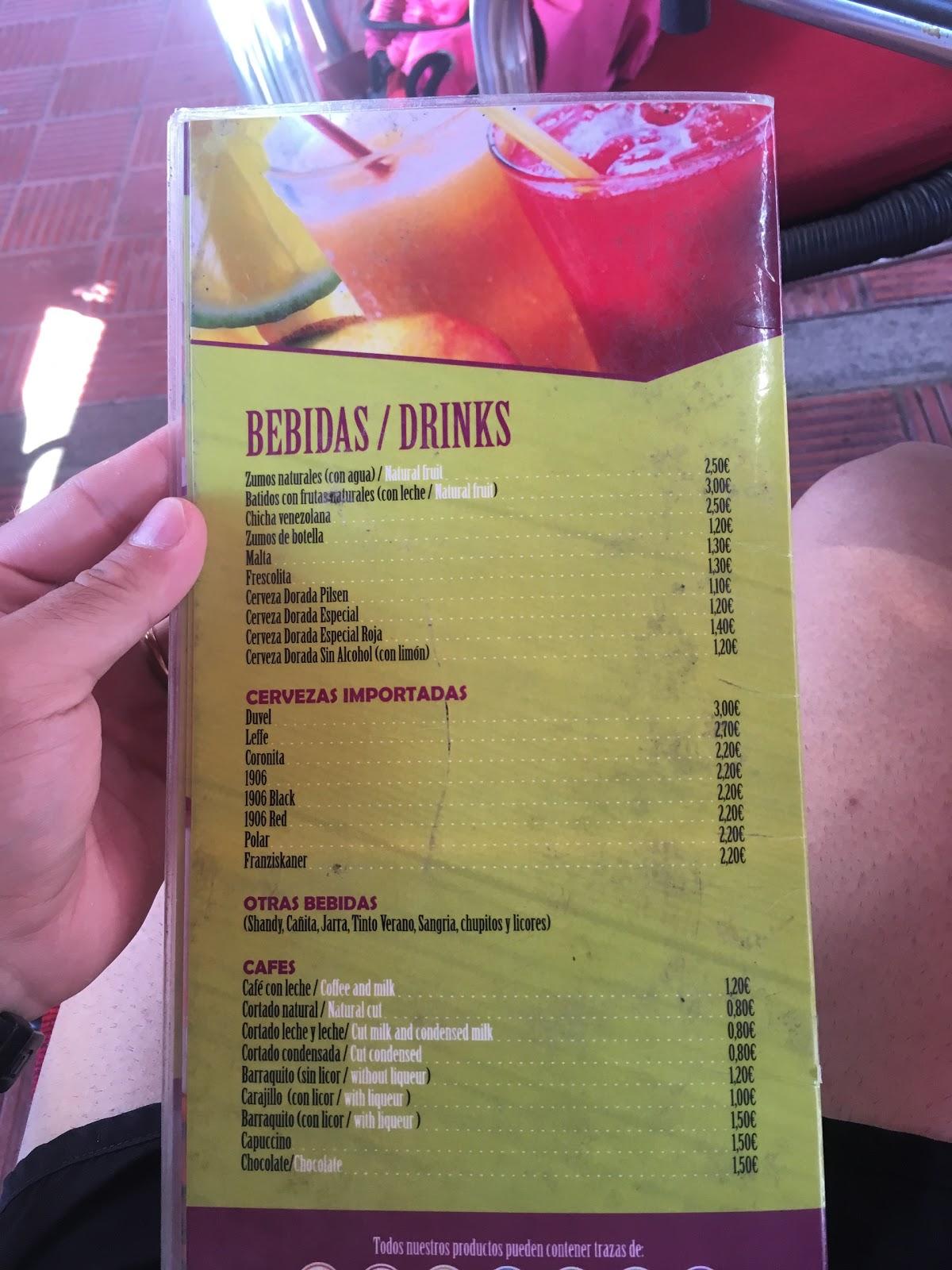 Carta del restaurante Arepera Guayoyo, San Miguel