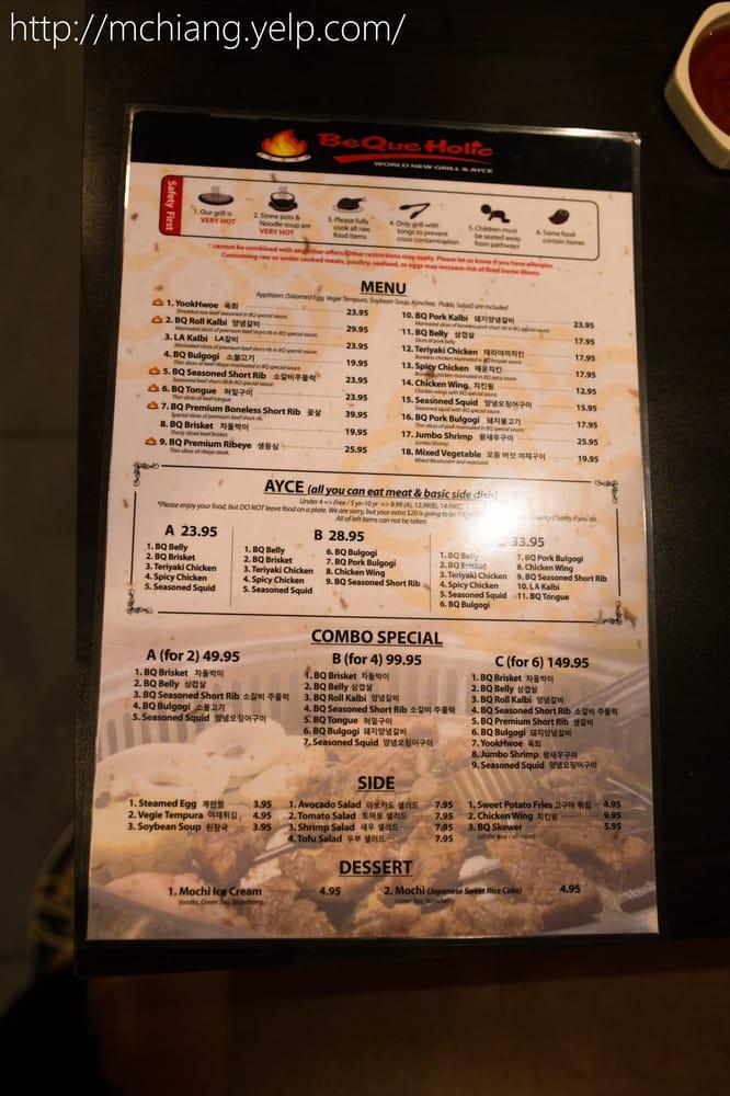 Menu at Beque Holic BBQ, Gainesville, Newberry Rd
