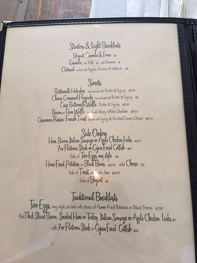 Menu at Hudson Point Café cafe, Port Townsend