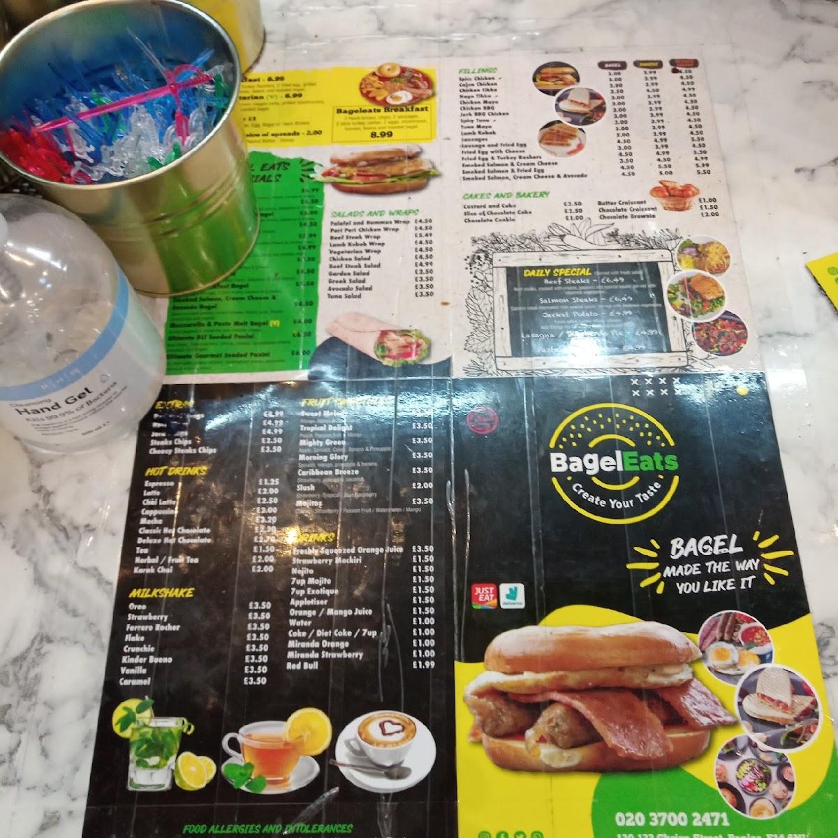 Menu at Bagel Eats - Poplar cafe, London
